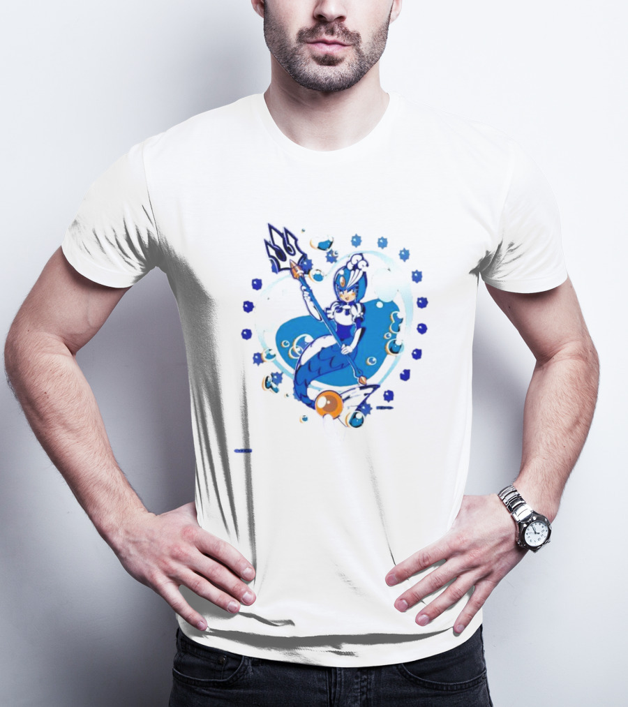 Splash Woman Mega Man Aqua Heart Capcom T-Shirt