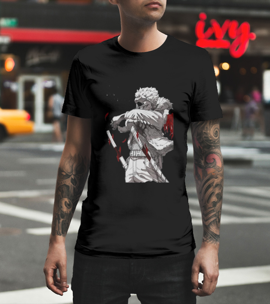 The My Hero Academia Anime Hawks With Swords And Japanese Text T-Shirt