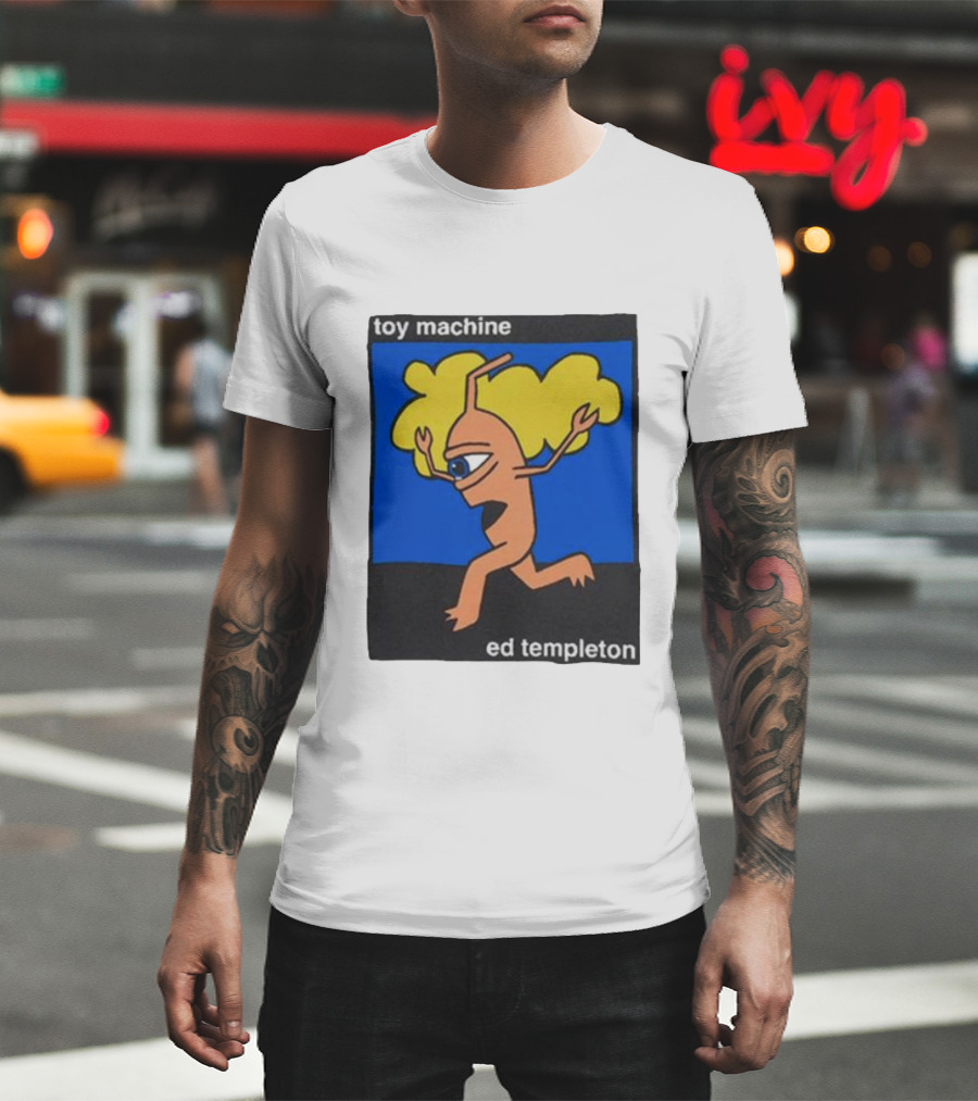 Toy Machine Ed Templeton Cartoon Character With Yellow Hair And One Eye T-Shirt
