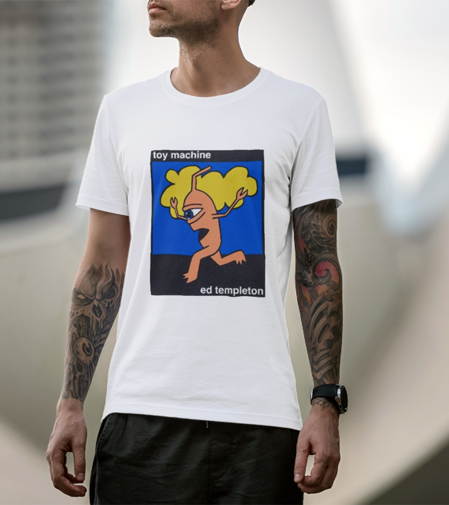 Toy Machine Ed Templeton Cartoon Character With Yellow Hair And One Eye T-Shirt