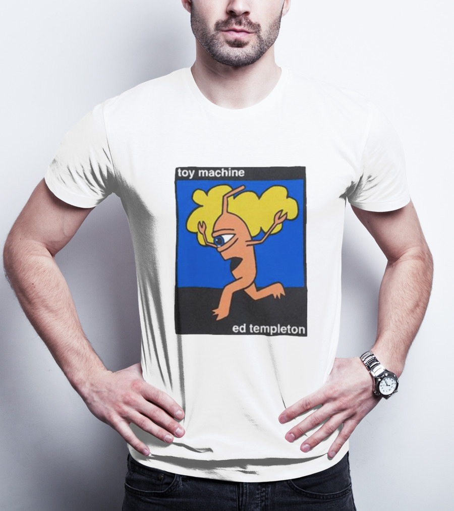 Toy Machine Ed Templeton Cartoon Character With Yellow Hair And One Eye T-Shirt