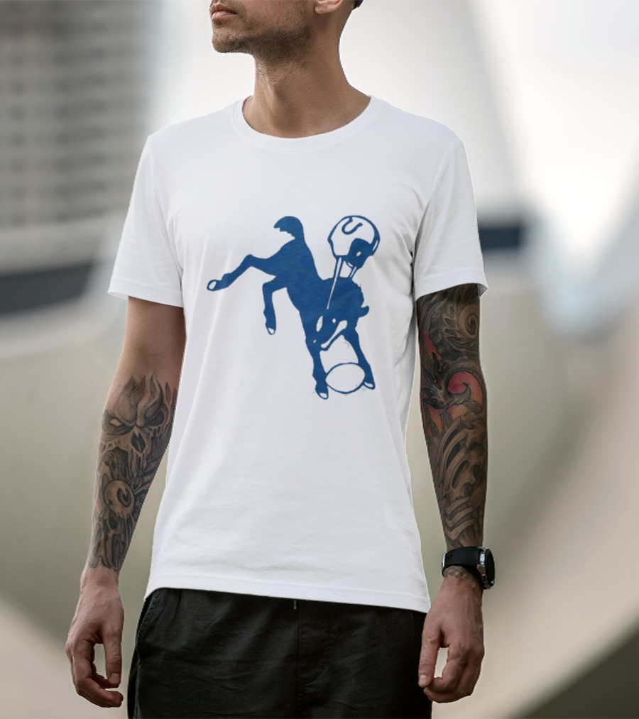 Indianapolis Colts 61 Blue Horse T-Shirt