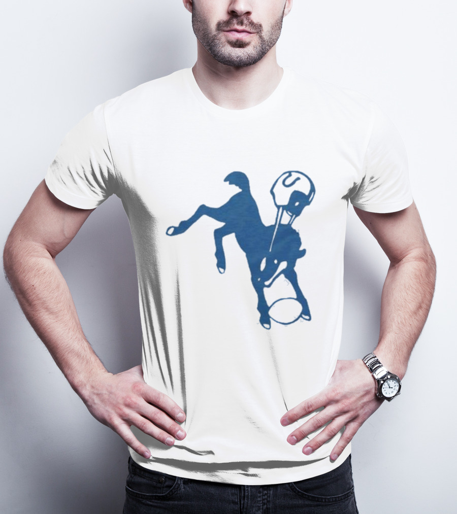 Indianapolis Colts 61 Blue Horse T-Shirt