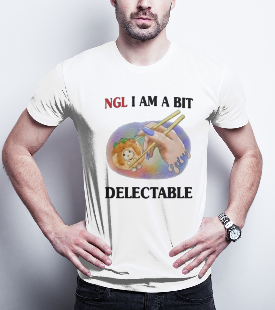 Jmcgg NGL I Am A Bit Delectable Sushi Roll With Cute Character T-Shirt