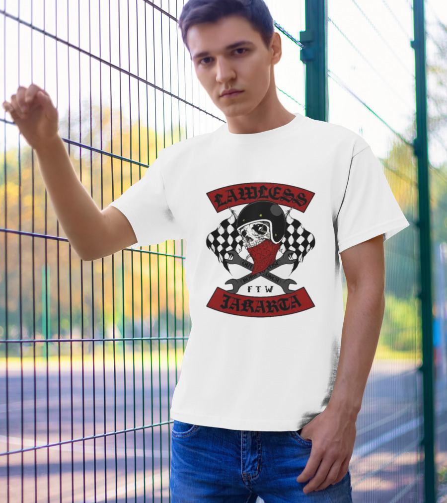Lawless Jakarta FTW Outlaw Bones Punch Road Skull T-Shirt