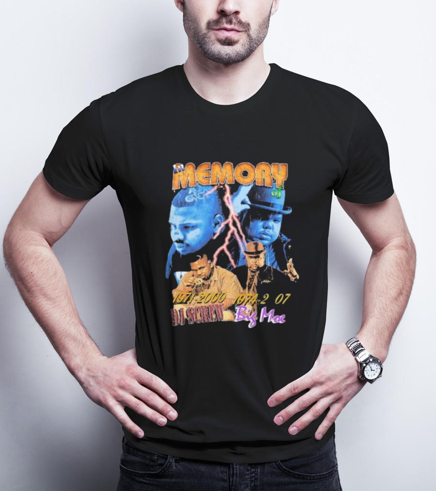 Memory 1971 2000 Dj Screw 1974 2007 Big Moe T-Shirt