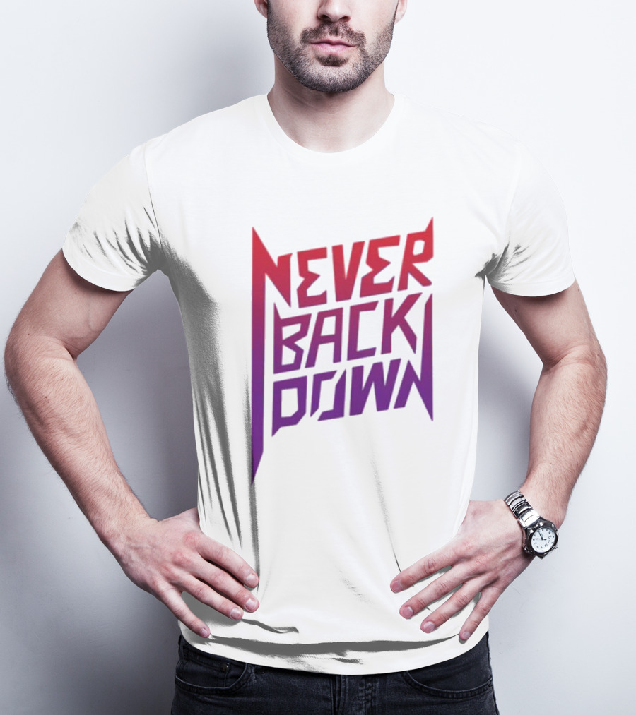 Nick Eh 30 Never Back Down Retro Gradient T-Shirt