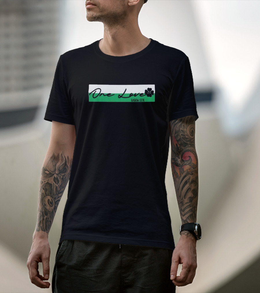 One Love Glasgow Celtic Shamrock T-Shirt