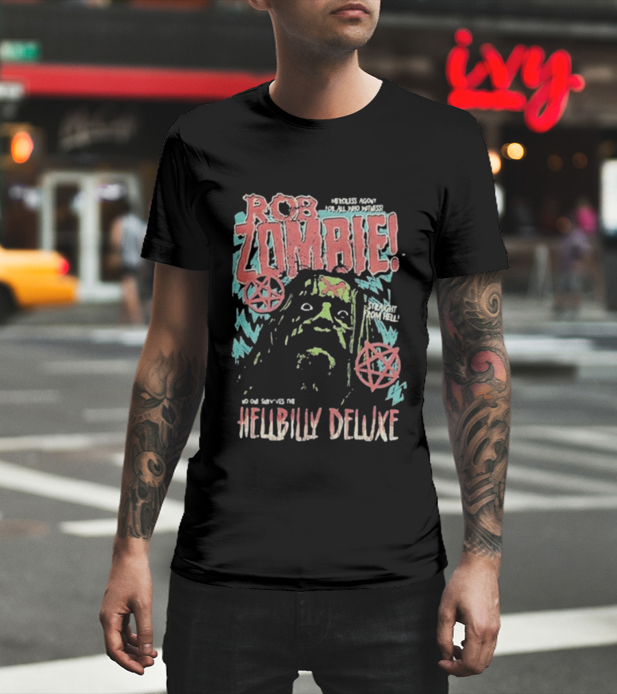 Rob Zombie Merciless Agony Hellbilly Deluxe Straight From Hell T-Shirt