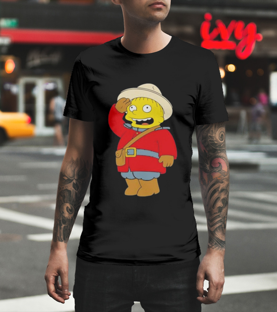 The Simpsons Ralph Mountie Canada Costume T-Shirt