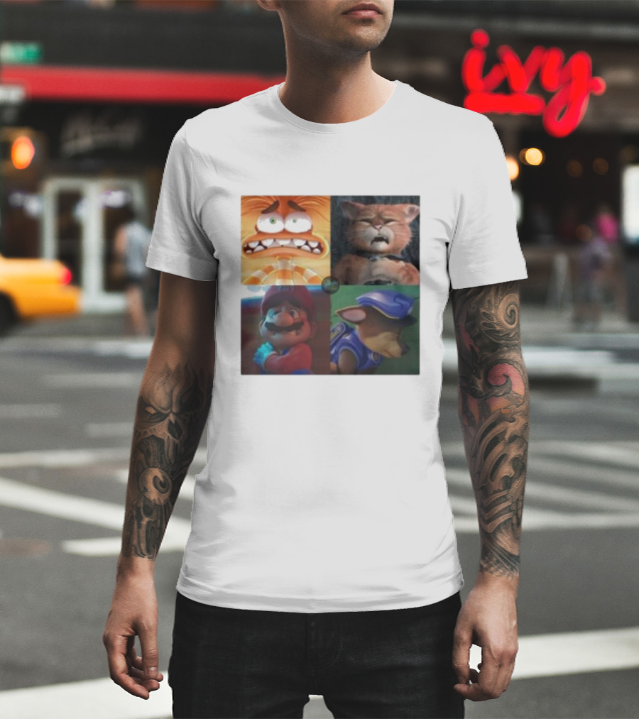 Panic Attack Anxiety Inside Out Puss In Boots Mario Paw Patrol Quartet T-Shirt