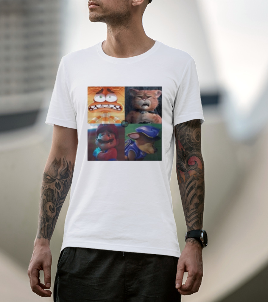 Panic Attack Anxiety Inside Out Puss In Boots Mario Paw Patrol Quartet T-Shirt