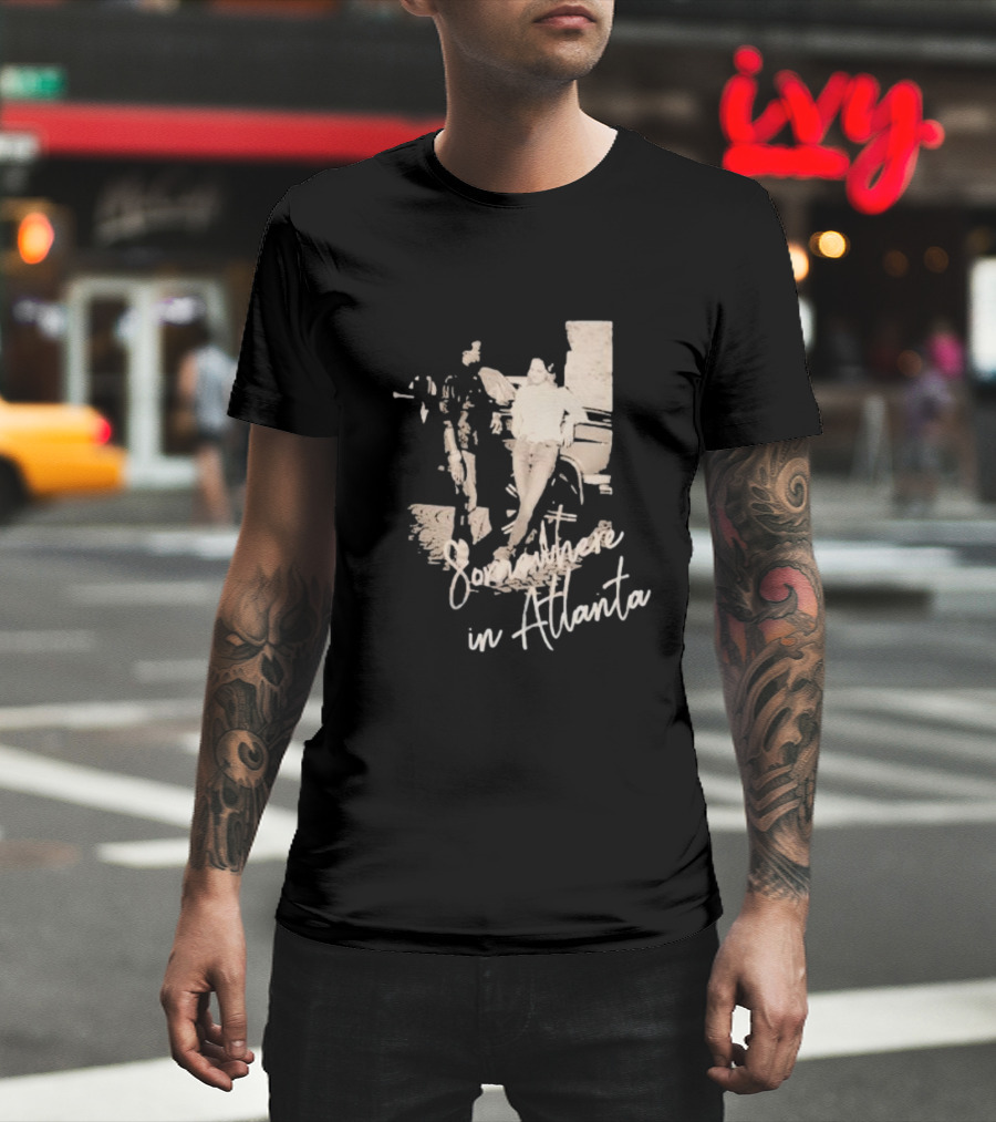 Somewhere In Atlanta Retro Car Scene T-Shirt