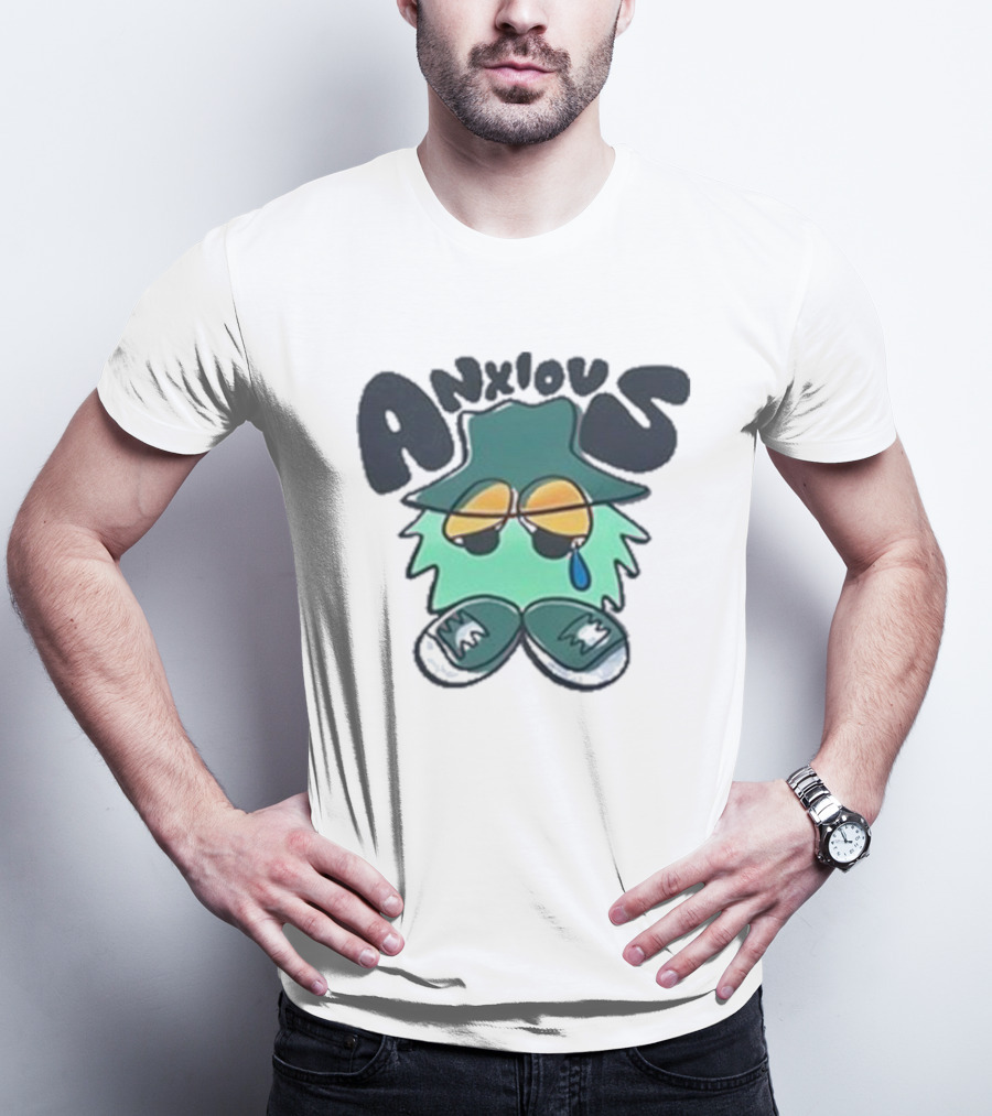 Anxious Tearful Character With Sunglasses And Hat T-Shirt