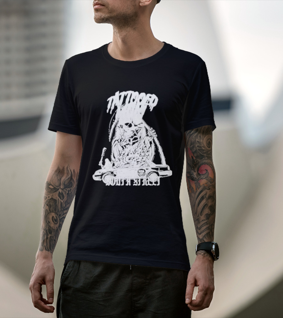 Tattooed Mom South Street Skeleton Car T-Shirt