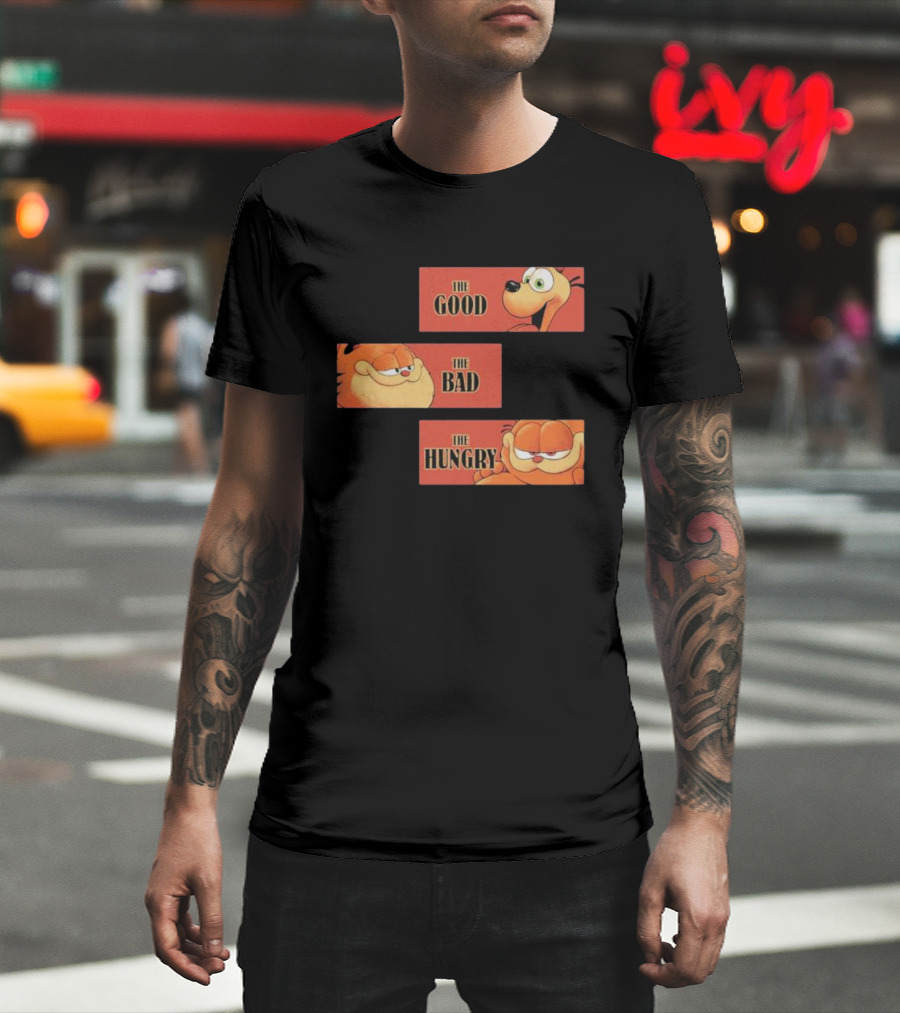 The Good The Bad The Hungry Garfield And Odie T-Shirt