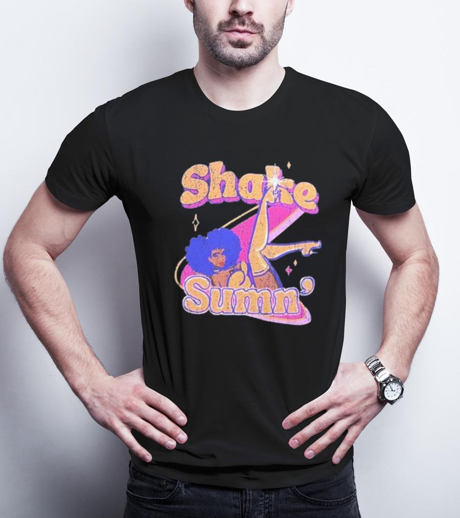 Zero Fatigue Shake Sumn Vibrant Retro Dance Vibes T-Shirt