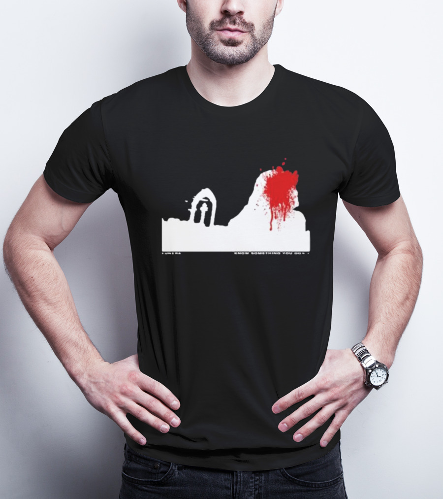 Siqaeda Funeral I Know Something You Don’t Red Splatter Archway Scene T-Shirt
