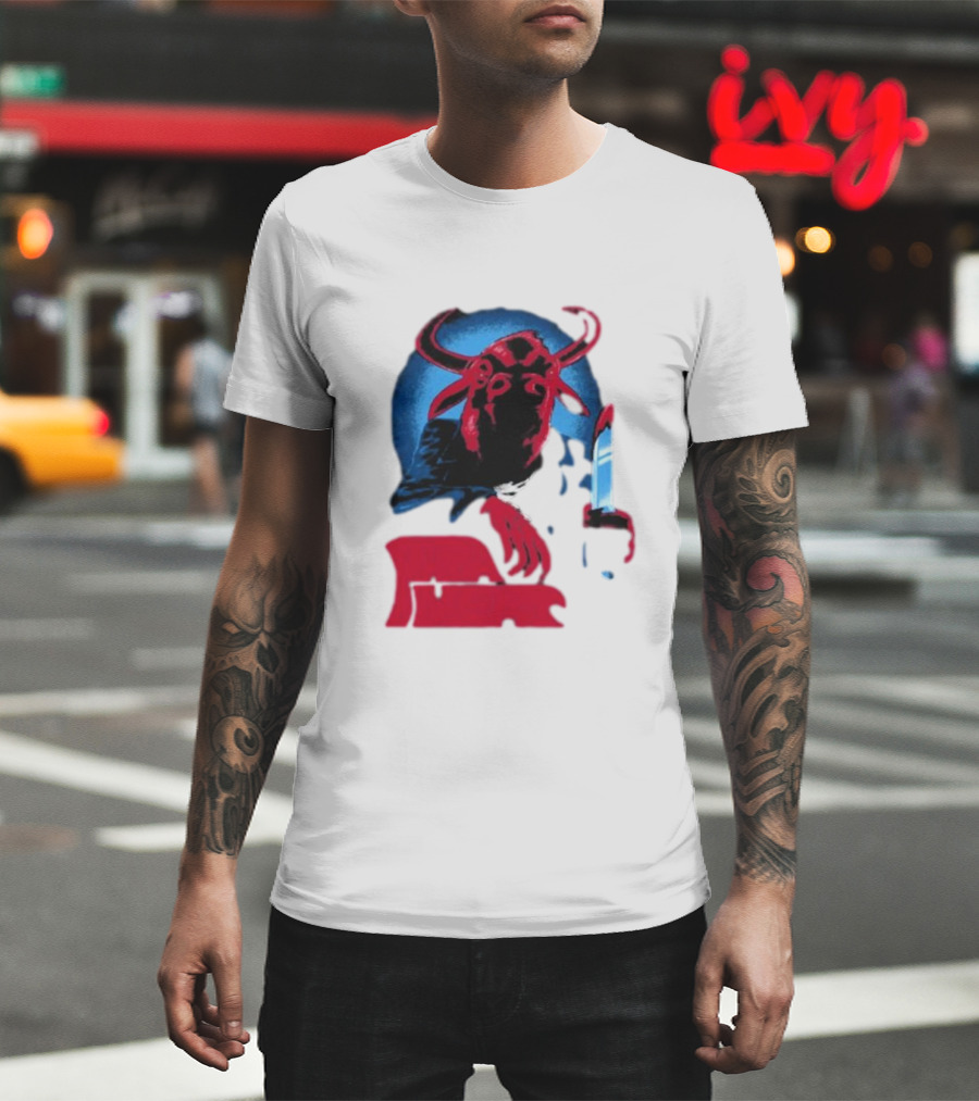 Papa Meat Cyber Bully Cow With Knife Dark Humor T-Shirt