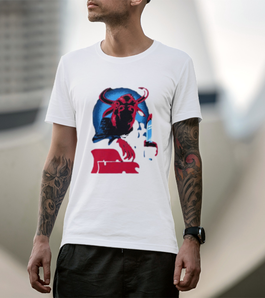 Papa Meat Cyber Bully Cow With Knife Dark Humor T-Shirt