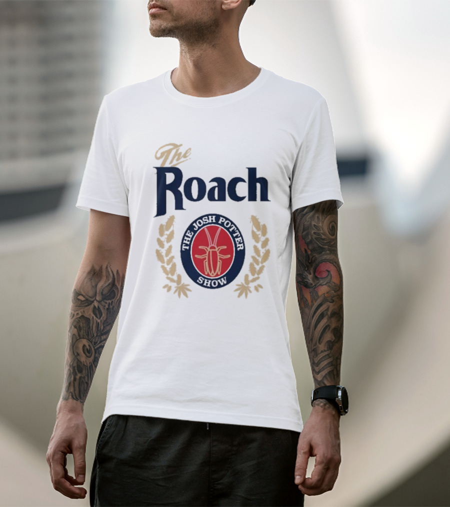 The Josh Potter Show The Roach Emblem With Laurel Wreath And Insect T-Shirt