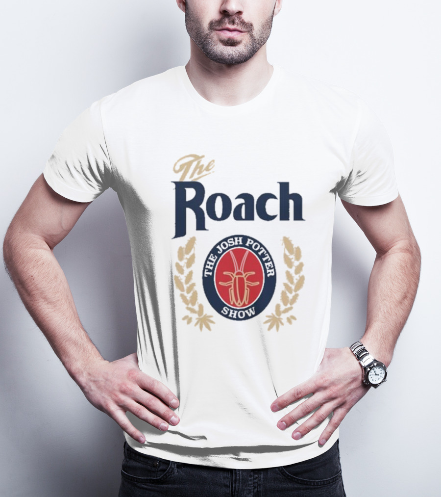 The Josh Potter Show The Roach Emblem With Laurel Wreath And Insect T-Shirt