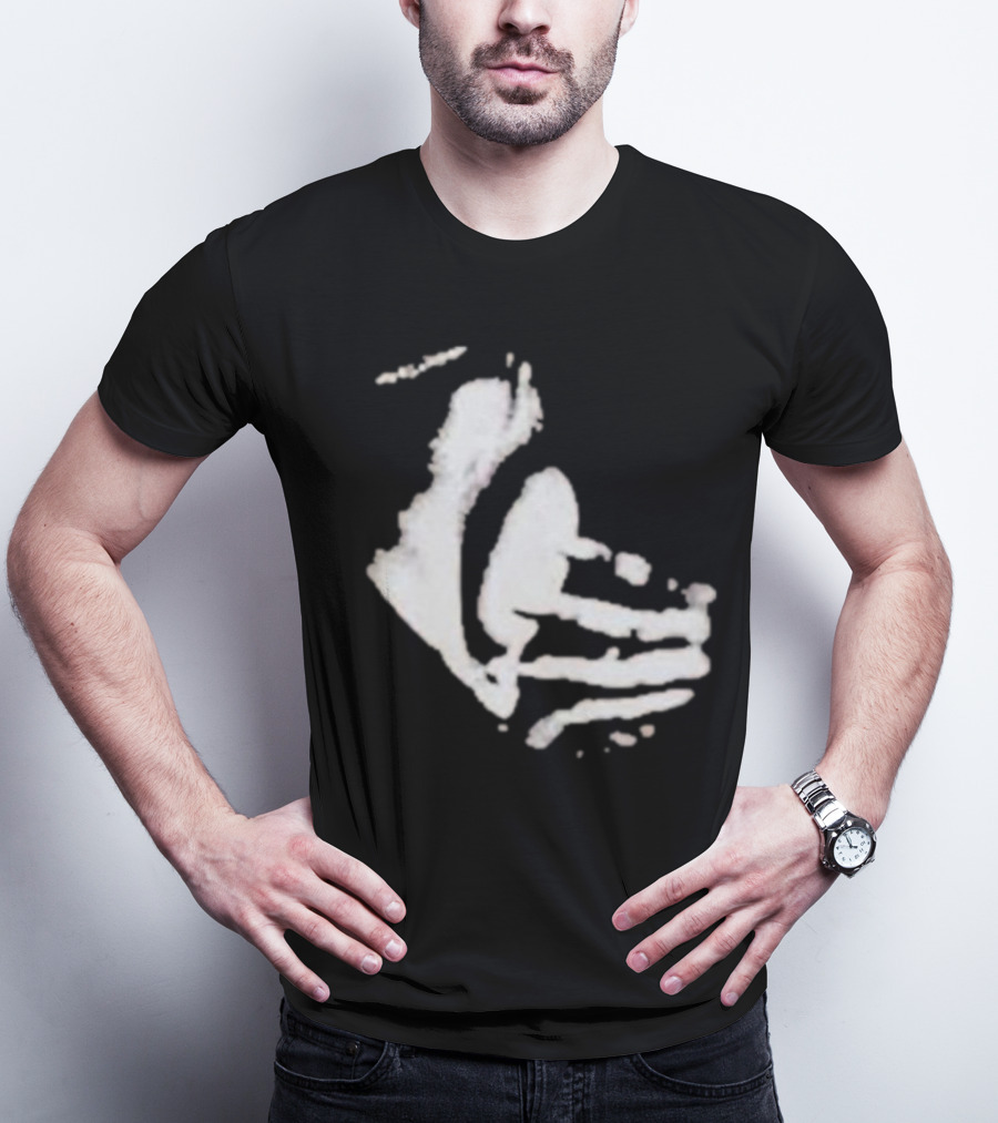 Portal Camila Brasil I Luv It Photo Optical Illusion Black And White Hand Face T-Shirt