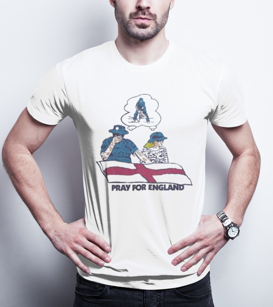 Pray For England Cricket Flag St George's Cross Fan Support T-Shirt