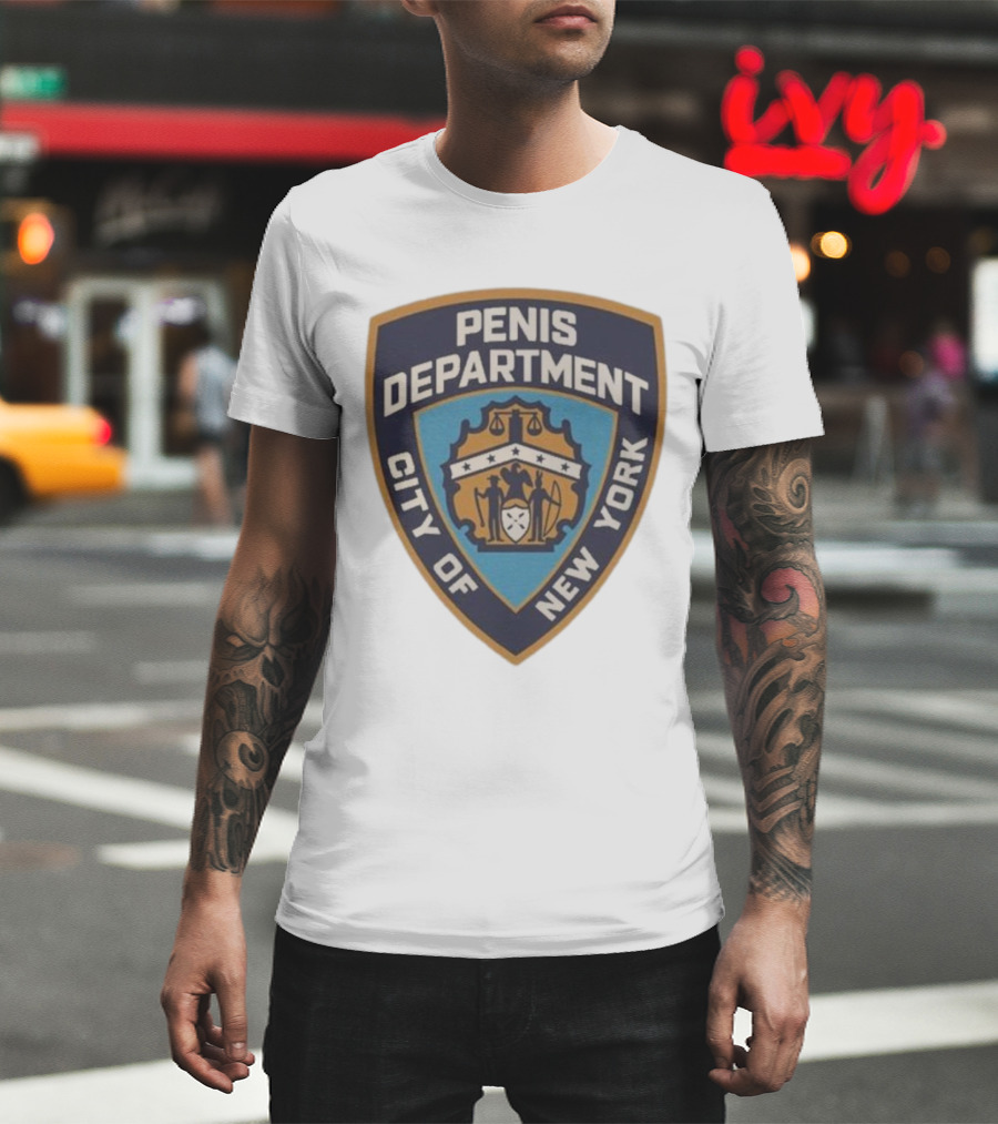 Pen15 Penis Department City Of New York Badge Emblem T-Shirt