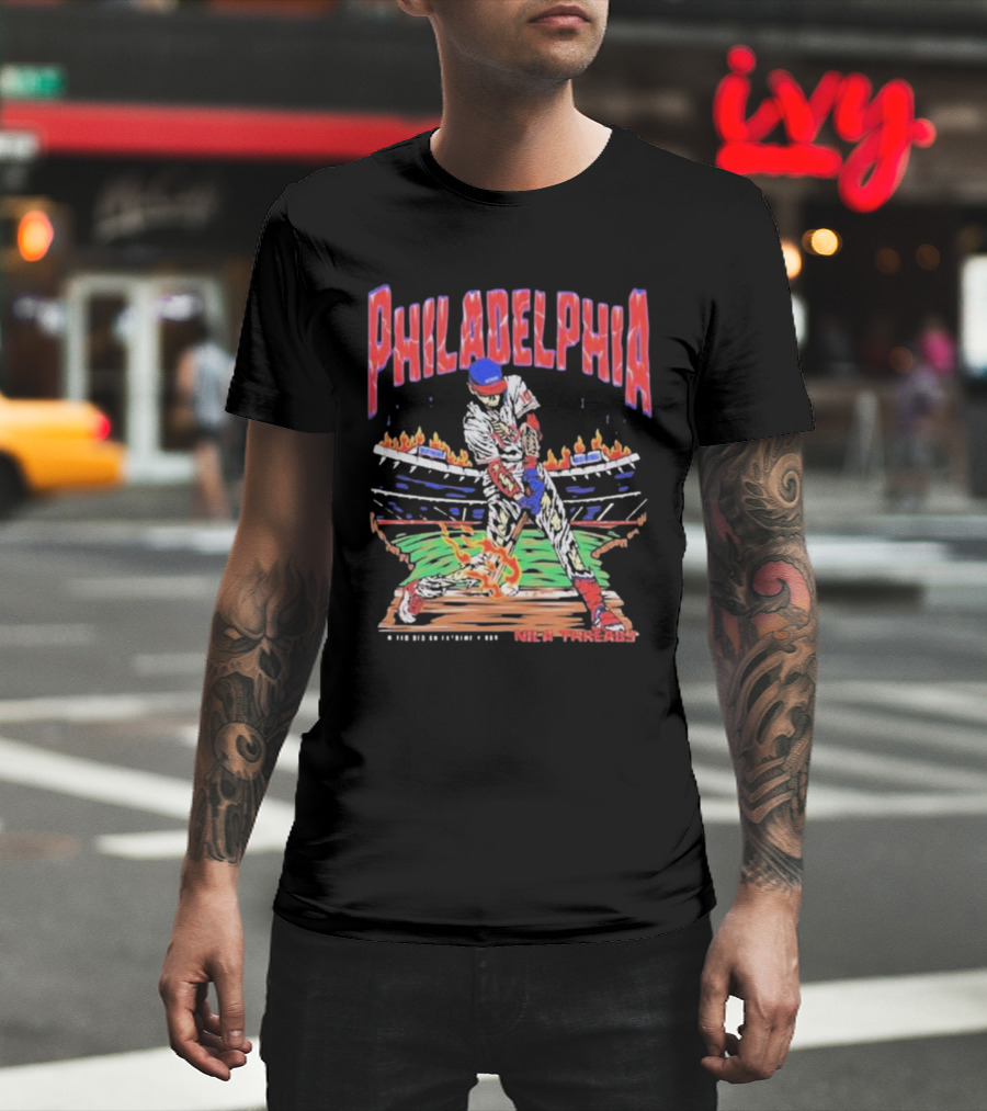 Philadelphia Phillies Baseball Nice Threads Stadium Fire T-Shirt
