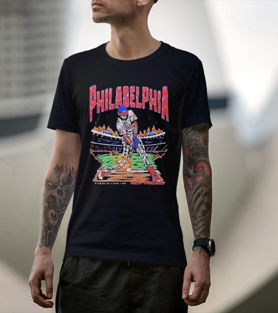 Philadelphia Phillies Baseball Nice Threads Stadium Fire T-Shirt