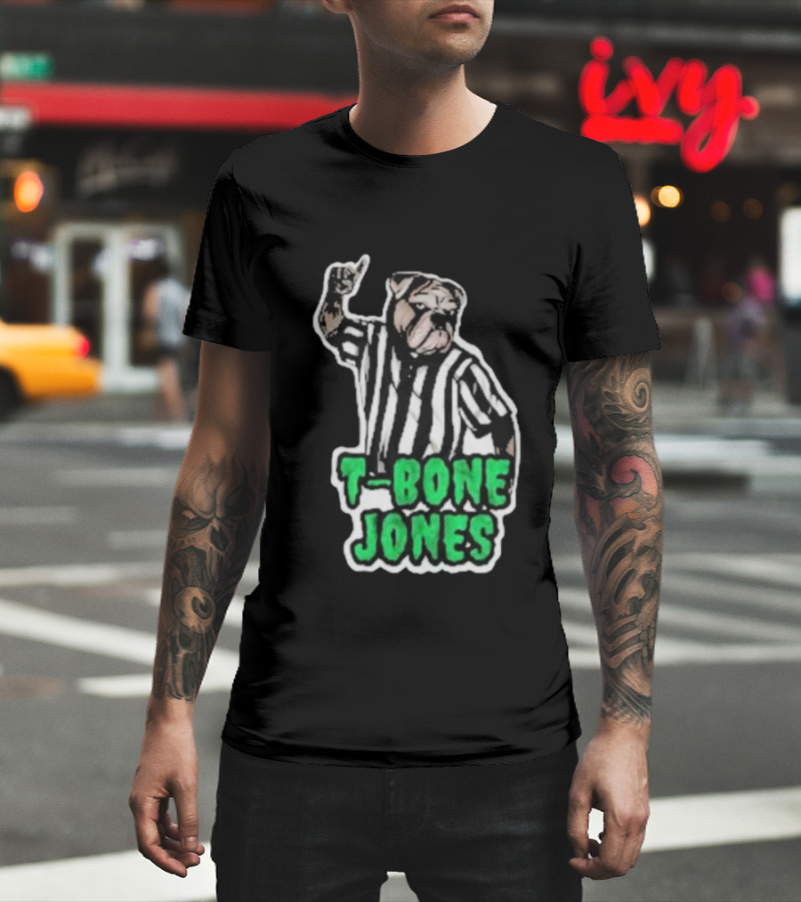 T-Bone Jones Bulldog Referee Gesture T-Shirt