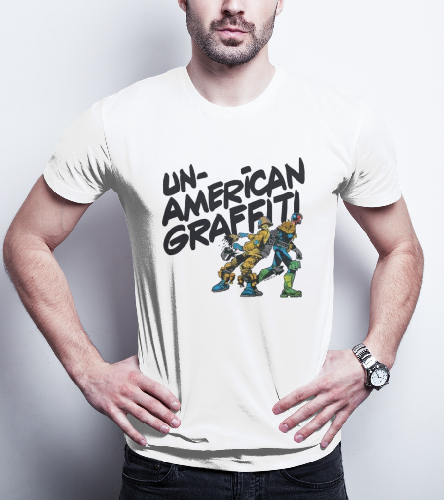 Unamerican Graffiti Mick Mcmahon’s Judge Dredd T-Shirt
