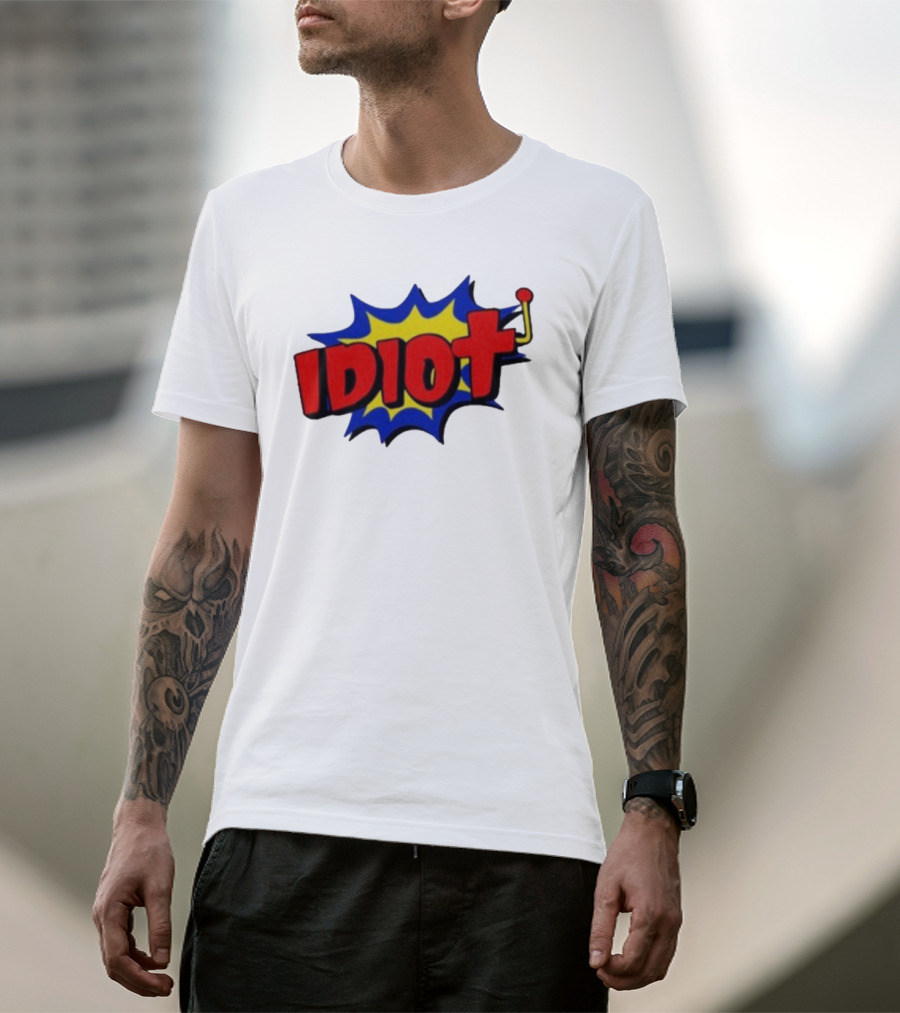 Vegasmatt Idiot Comic Pop Art Style Explosion T-Shirt