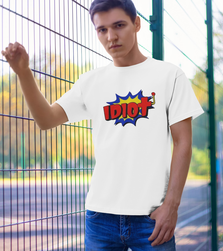 Vegasmatt Idiot Comic Pop Art Style Explosion T-Shirt