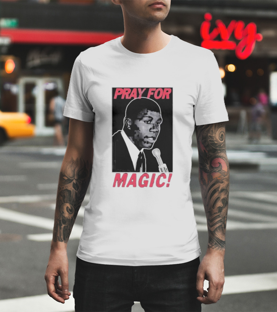 Jared Mccain Wearing Pray For Magic T-Shirt