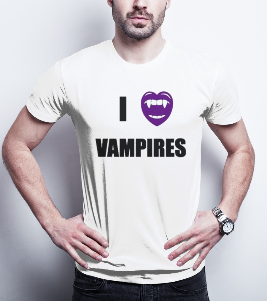 Olivia Rodrigo I Heart Purple Fanged Vampires T-Shirt