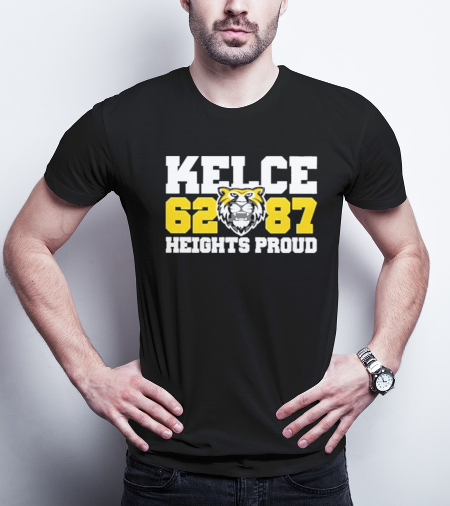 Kelce 62 87 Heights Proud Tiger Face T-Shirt