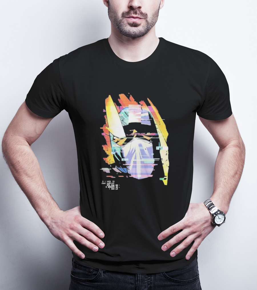 Insano Moon Man Helmet Glitch Neon Tech 92610 13-BS6 18 T-Shirt