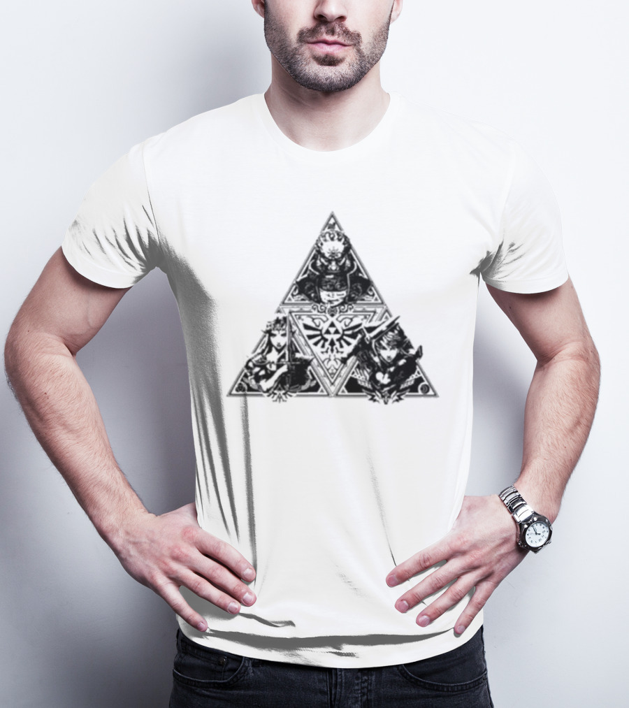 Tokyo Legend Of Zelda Triforce Icon With Characters T-Shirt