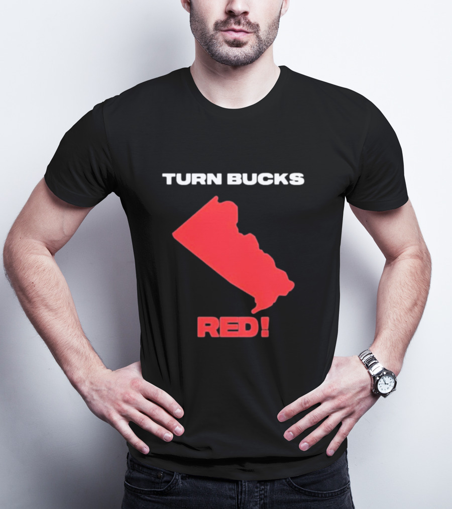 Turn Bucks County Red Map T-Shirt
