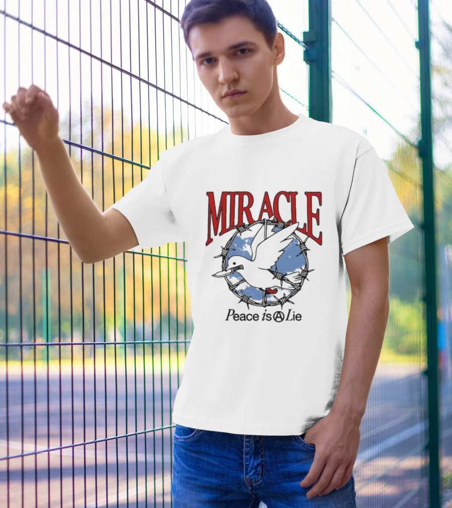 Miracle Mates Peace Is A Lie Barbed Dove T-Shirt