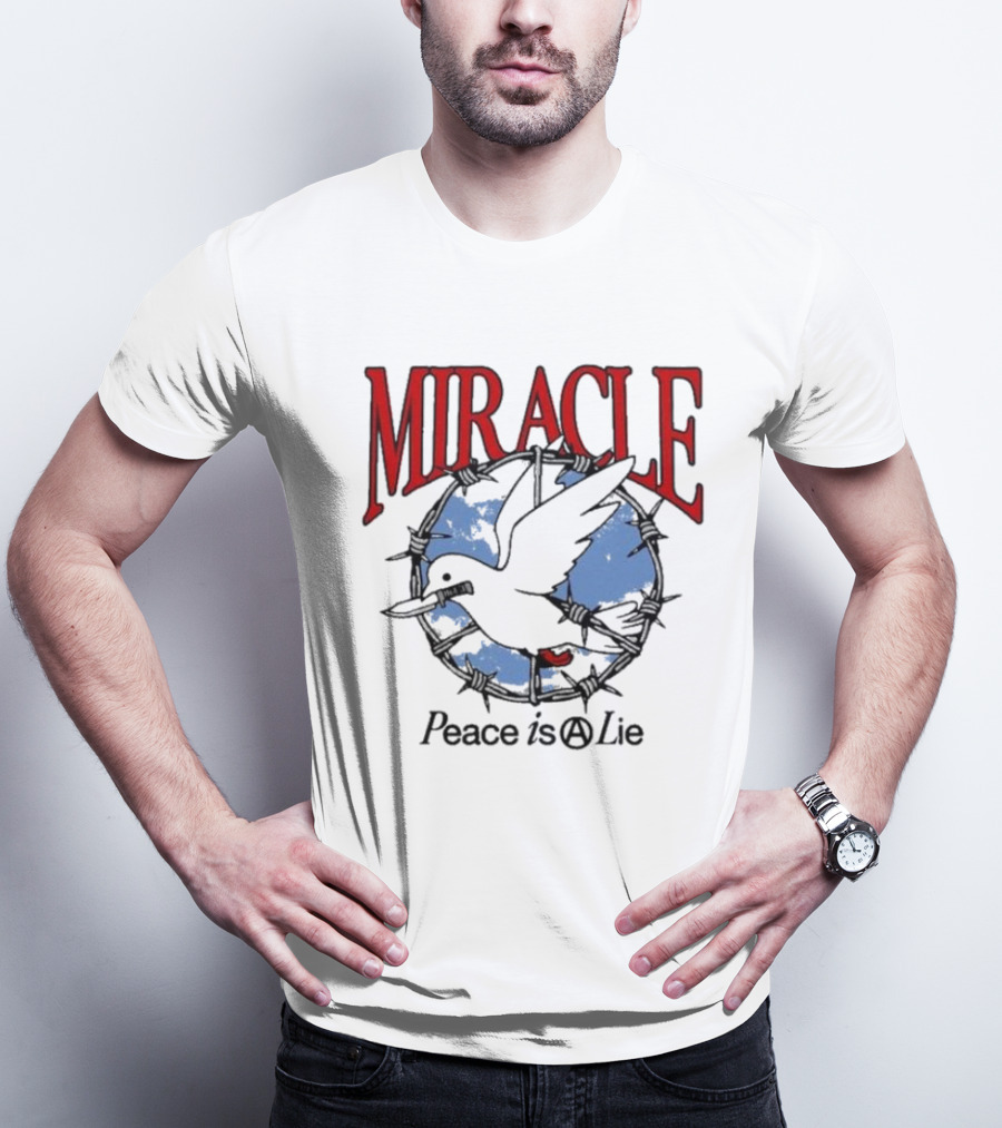 Miracle Mates Peace Is A Lie Barbed Dove T-Shirt