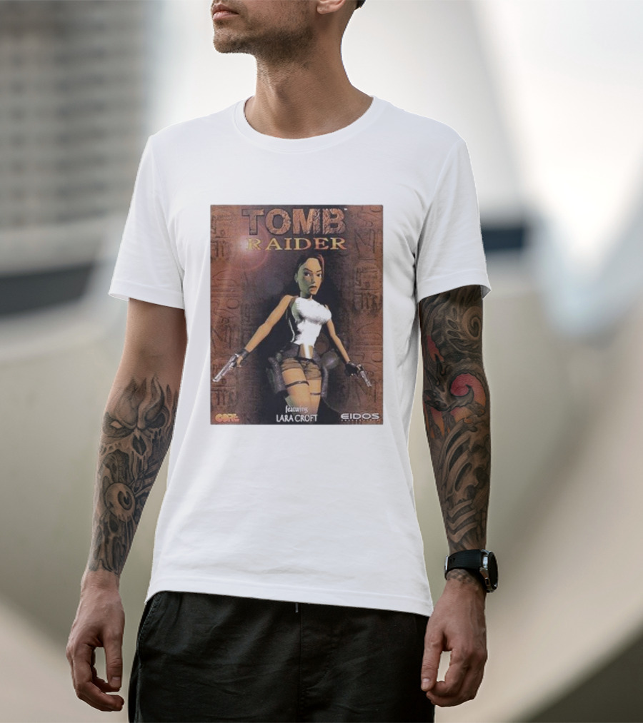 Tomb Raider Featuring Lara Croft Game Cover Eidos Core T-Shirt