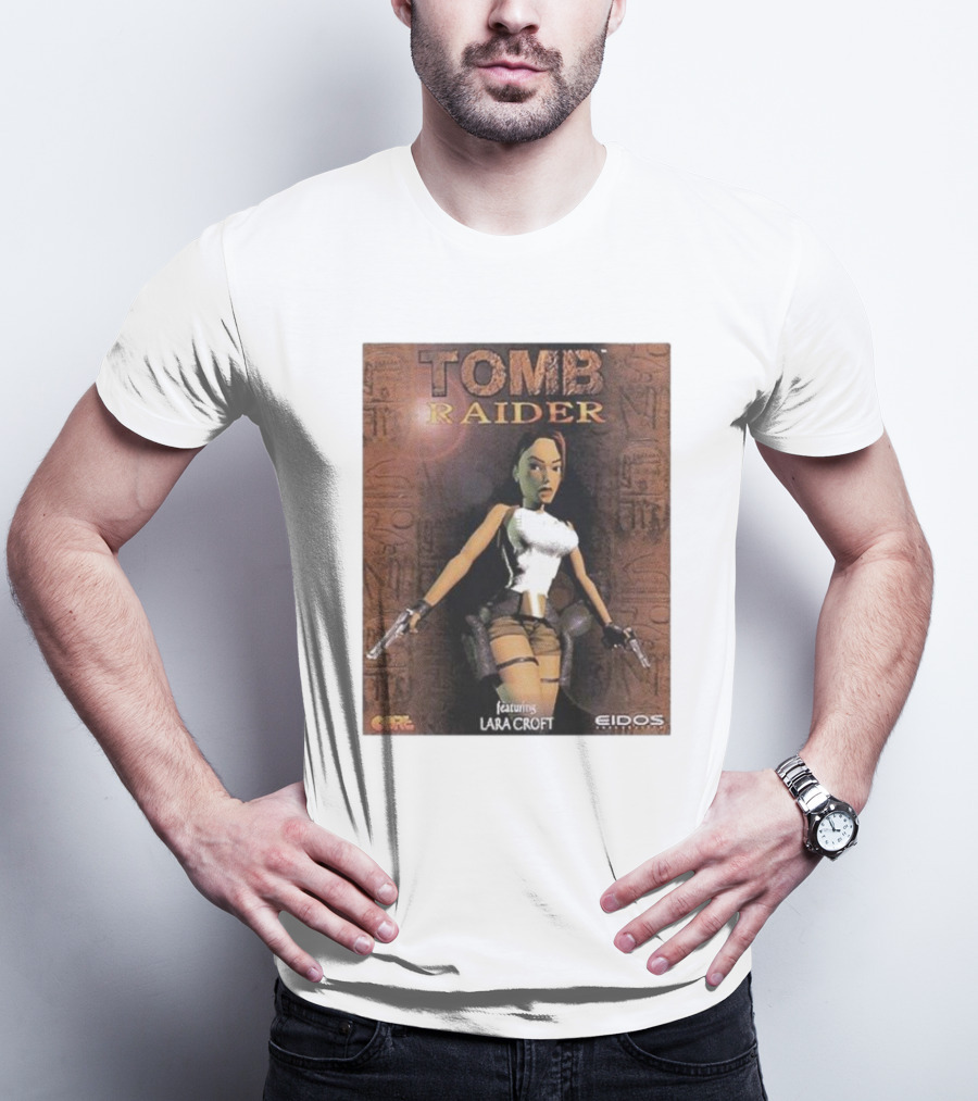 Tomb Raider Featuring Lara Croft Game Cover Eidos Core T-Shirt