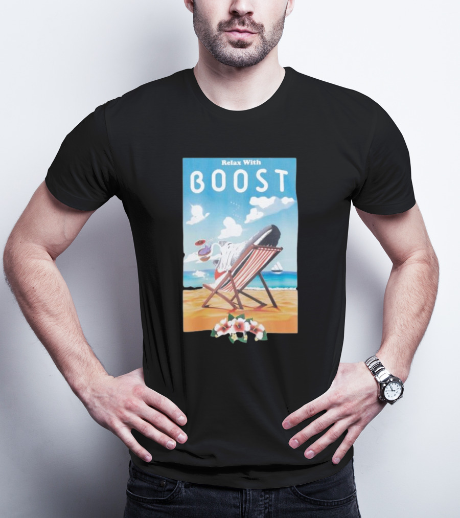 Relax With Boost Ultra Boost Beach Chair Scene T-Shirt