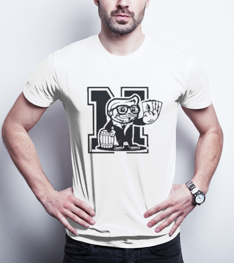 Yasin Dincer Chroma Nisqy Retro Cartoon Character Holding Cards T-Shirt