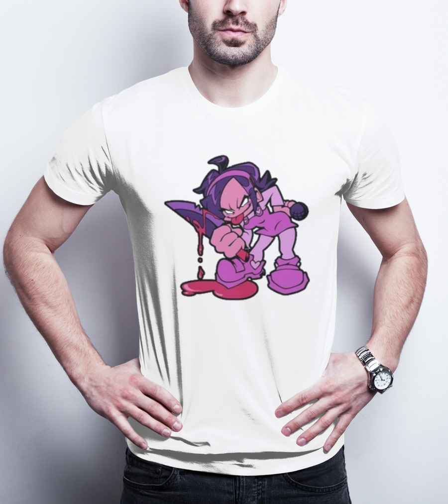 Friday Night Funkin' Nene Holding Microphone And Bloodied Knife T-Shirt