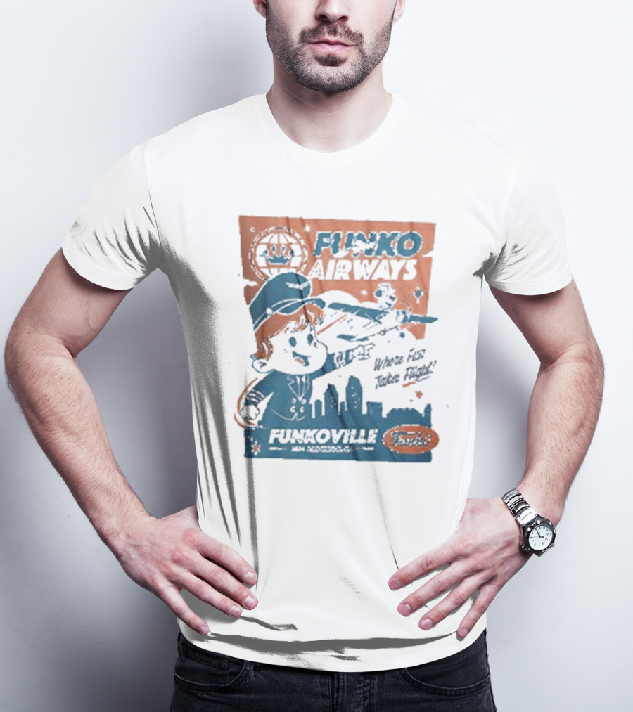 Funko Airways Funkoville We're Fly Take Flight San Diego T-Shirt