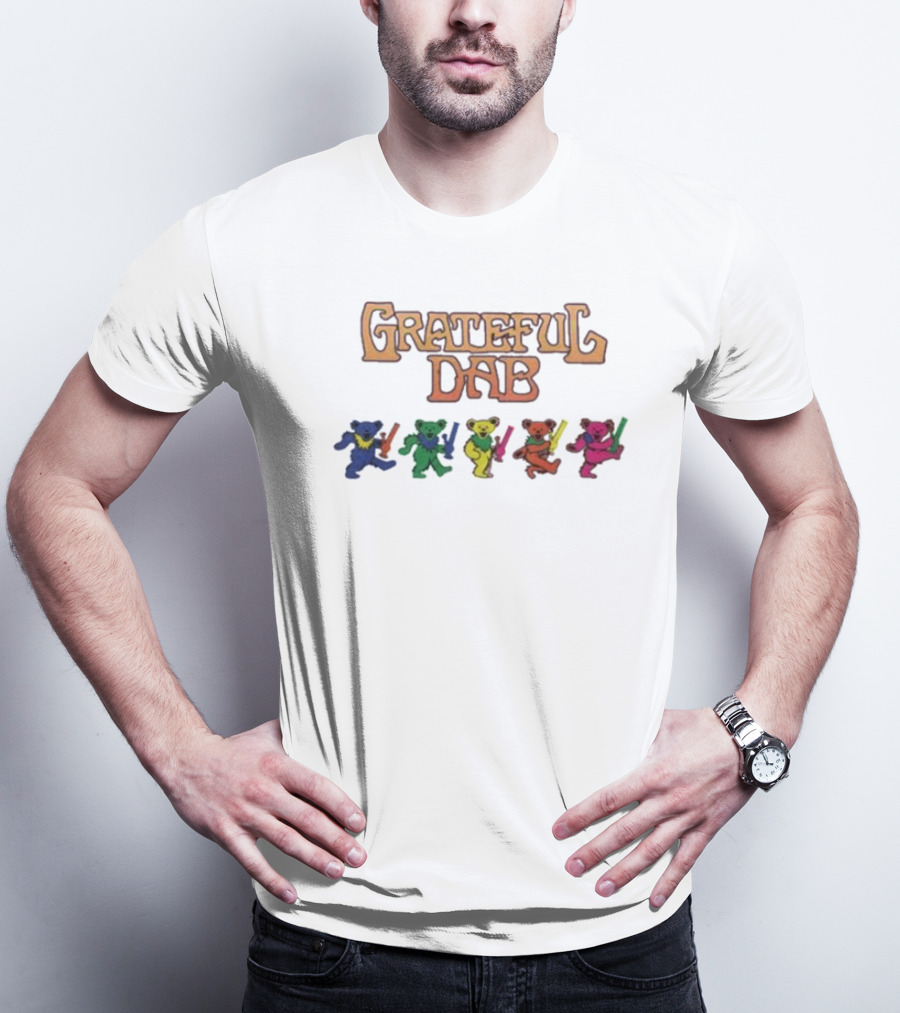 Grateful Dab Bears With Colorful Dancing Figures T-Shirt